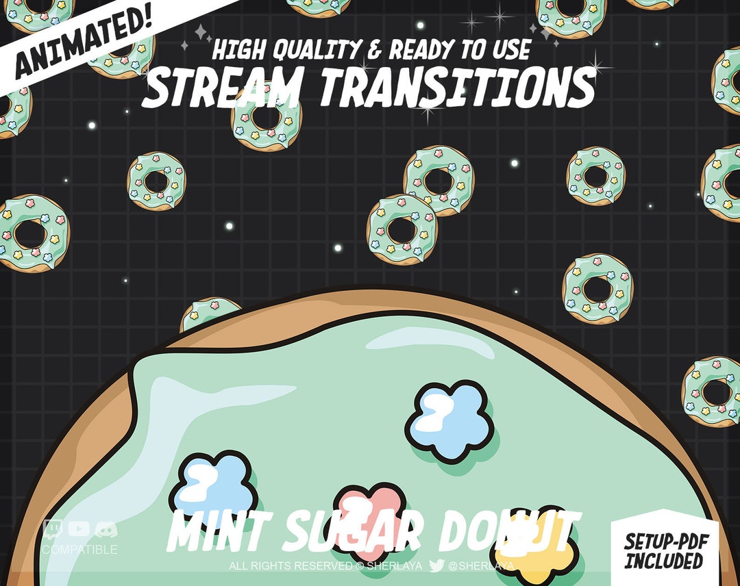 1x Stinger Transition Mint Sugar Donut / Twitch / Glossy / Pastel ...