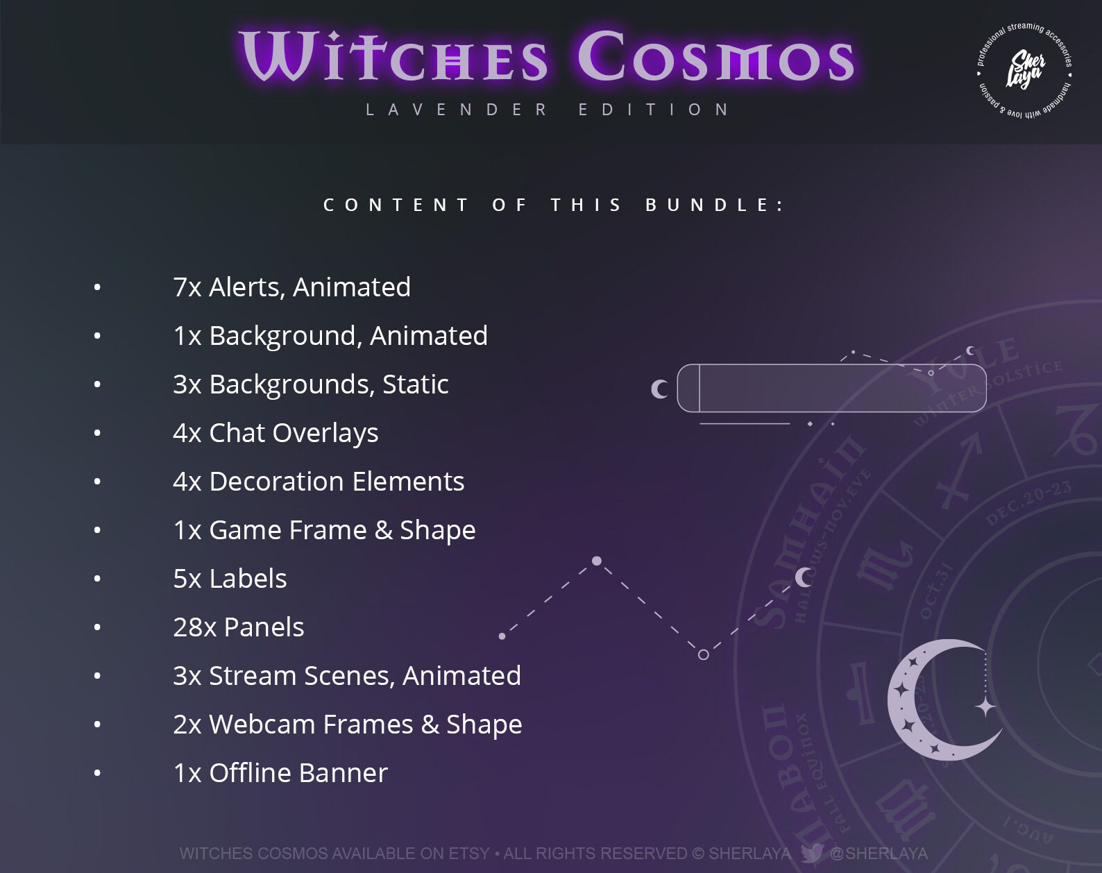 Stream Bundle WITCHES COSMOS Lavender / Purple / Wicca / Halloween ...