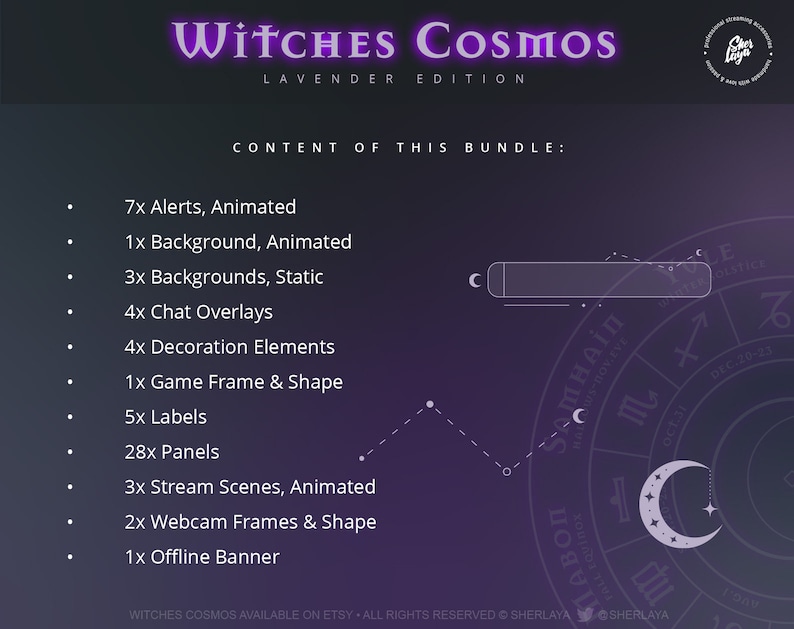 Stream Bundle WITCHES COSMOS Lavender / Purple / Wicca / - Etsy