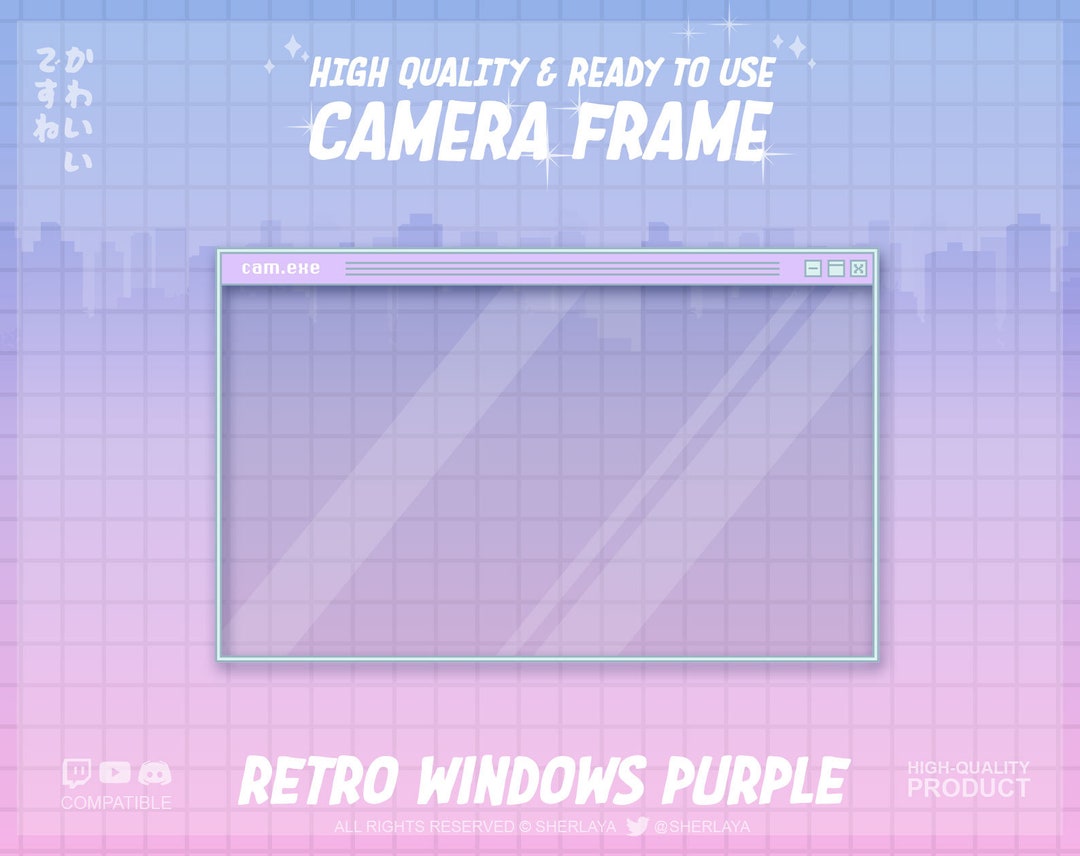 Camera Frame Rose Twitch Desktop / Pastel / Border / Pixel / Retro ...
