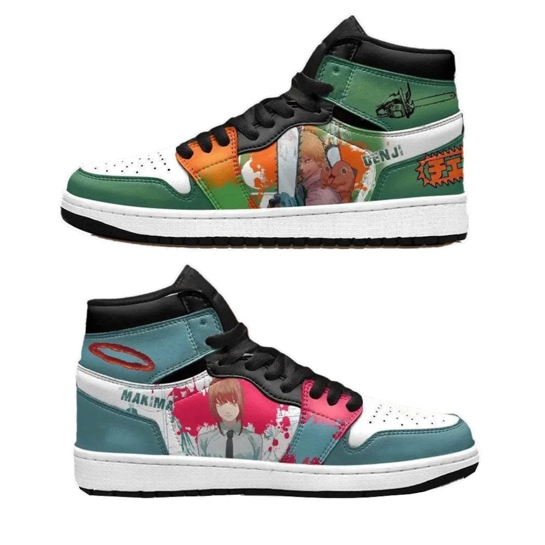 Makima and Denji Sneakers Custom Anime Shoes for Otaku - Etsy
