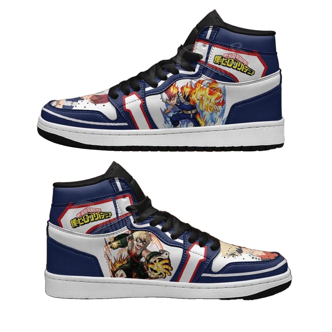 Shoto Todoroki and Bakugo Jd1s Sneakers Custom Anime Shoes - Etsy