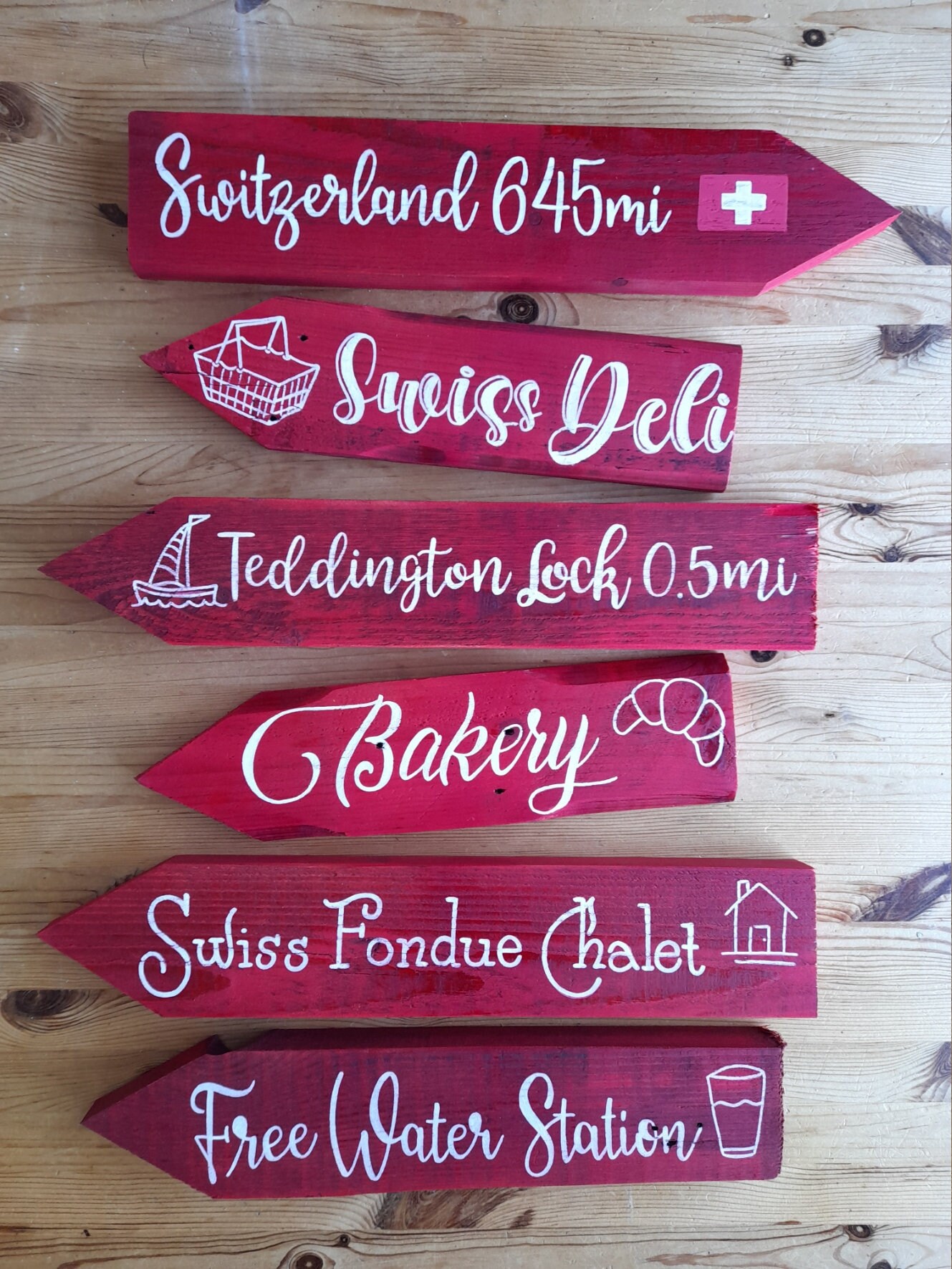 Any Country Themed Flag Colours Wood Arrow Signs PER ARROW Eco | Etsy