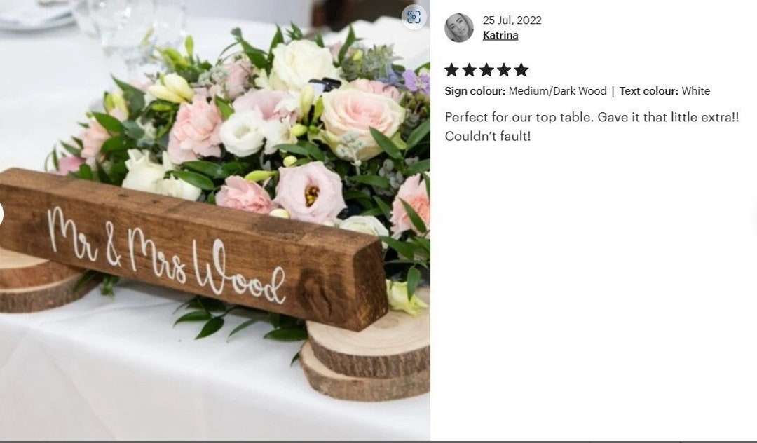 Top Table Mr & Mrs Sign. Rustic Wedding Sign - Etsy