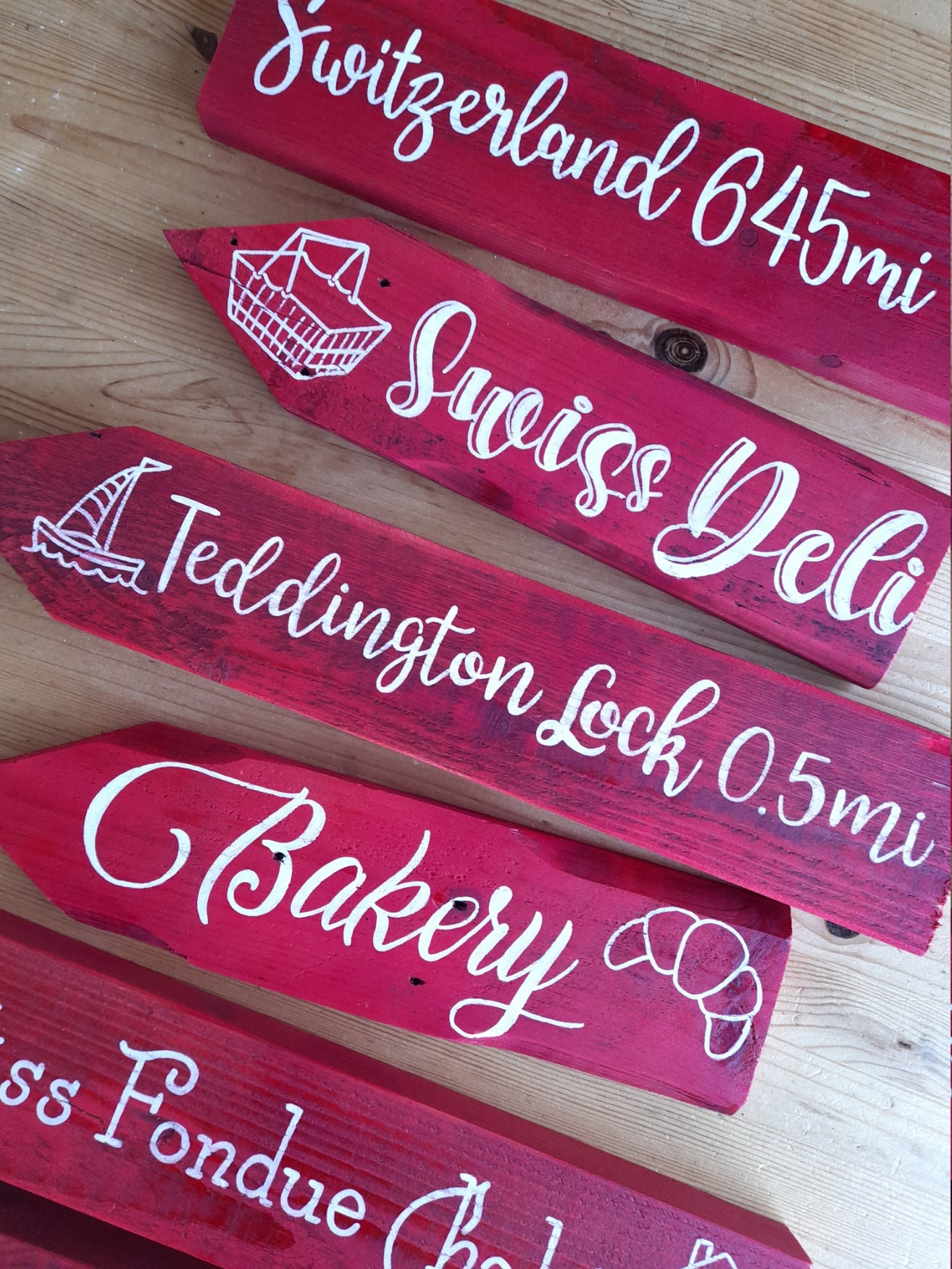 Any Country Themed Flag Colours Wood Arrow Signs PER ARROW Eco | Etsy