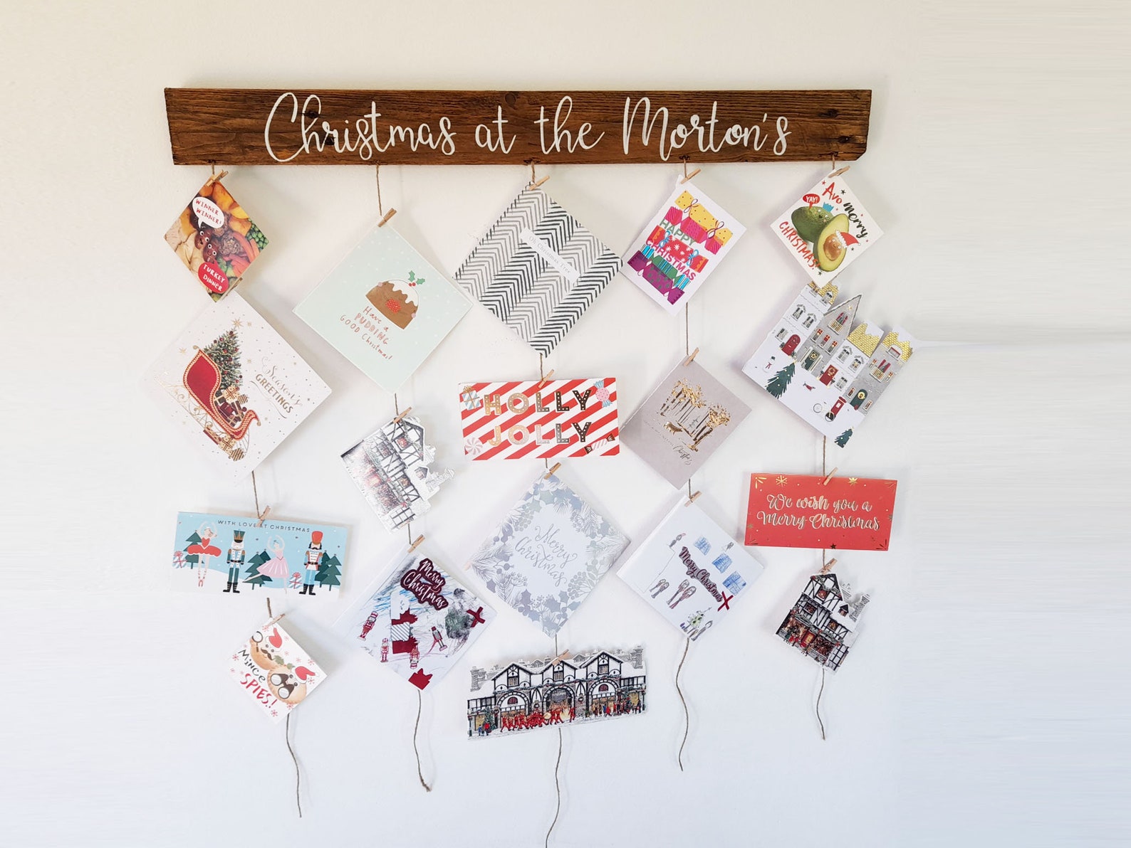 Christmas Card Holder Display. Eco-friendly Christmas - Etsy