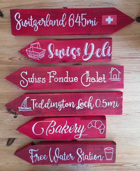 Any Country Themed Flag Colours Wood Arrow Signs PER ARROW Eco - Etsy UK