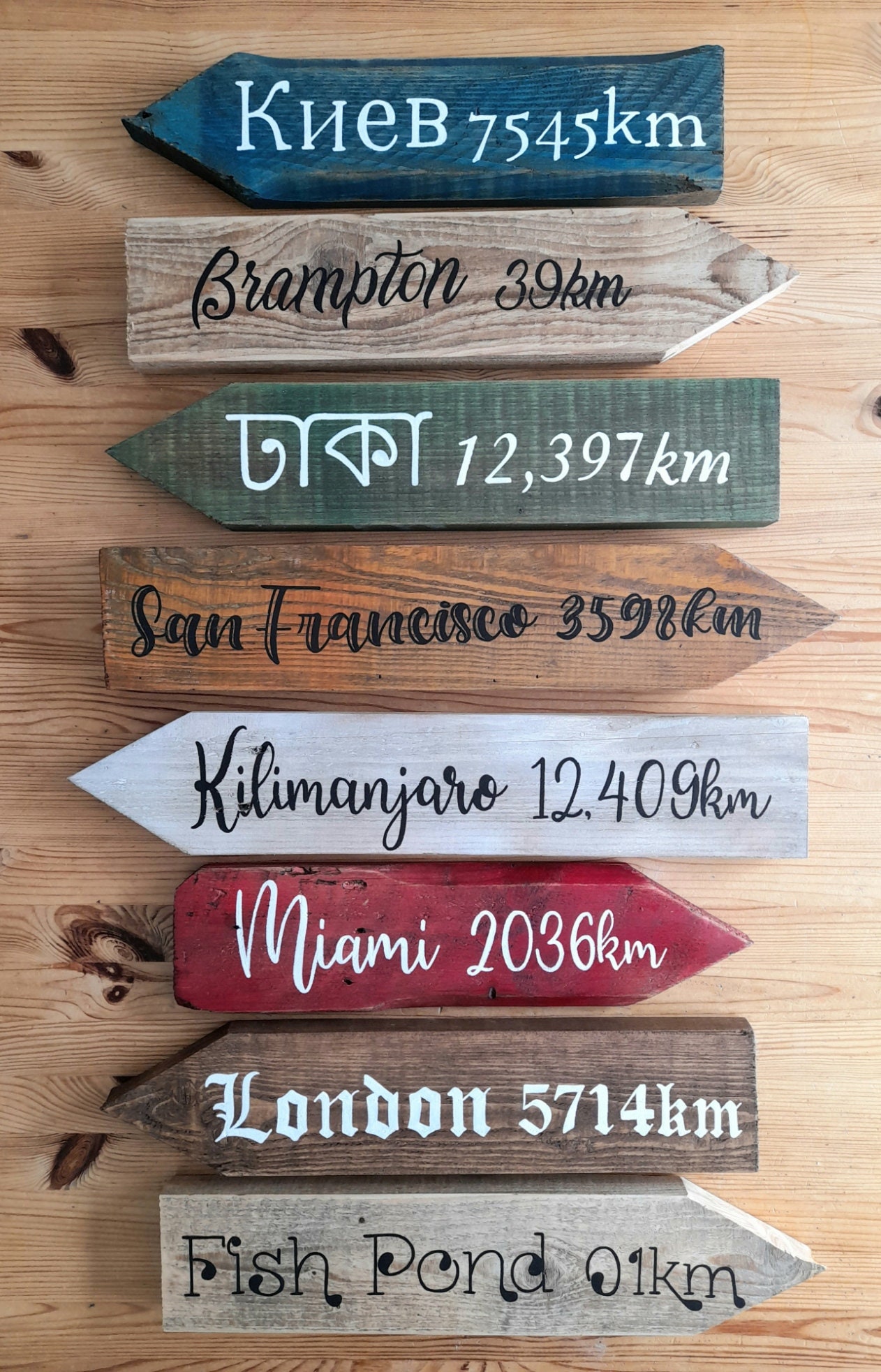 Any Country Themed Flag Colours Wood Arrow Signs PER ARROW Eco | Etsy