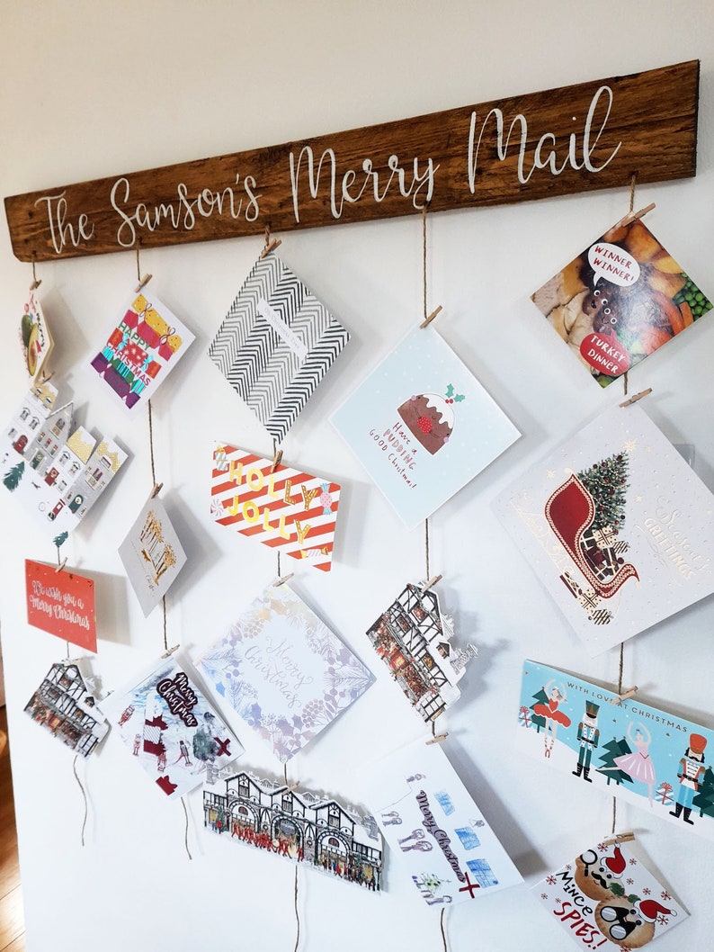 Christmas Card Holder Display. Eco-friendly Christmas - Etsy