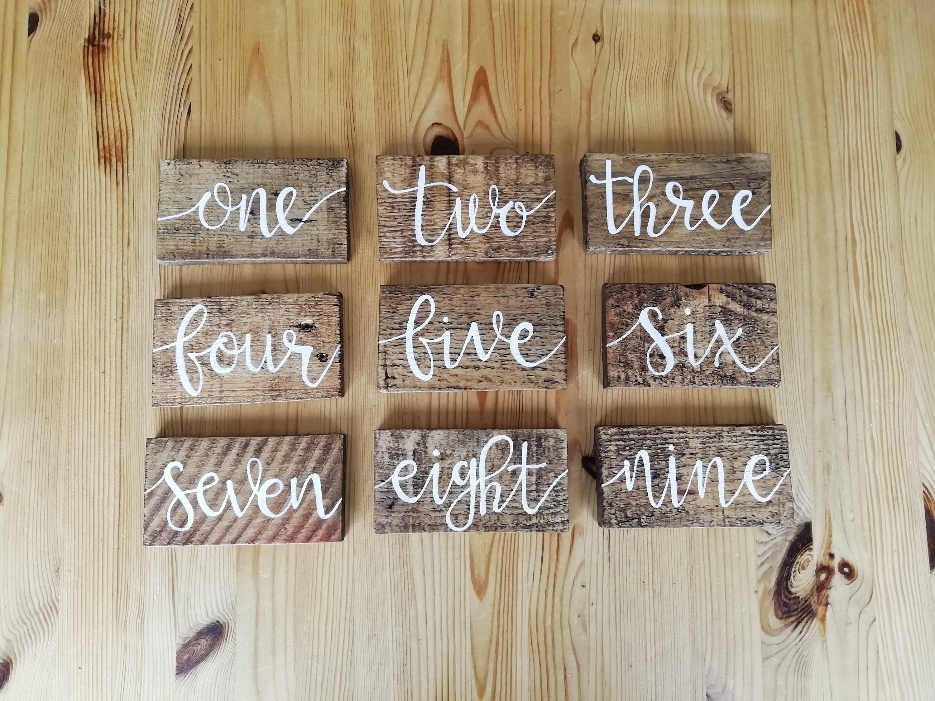 Wooden Table Numbers. Eco-friendly Wedding table numbers. | Etsy