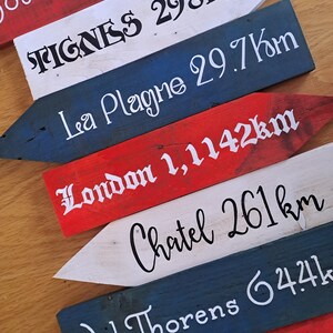 Any Country Themed Flag Colours Wood Arrow Signs PER ARROW Eco Friendly ...