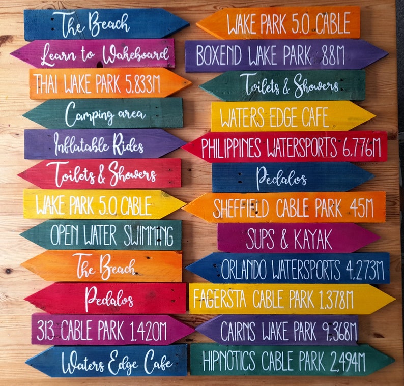 Wooden Arrow Signpost Signs PER ARROW. Eco-friendly Wood - Etsy UK