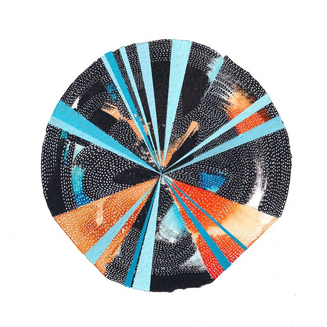 Original Abstract Ink Circle Drawing and Painting in Ink and Acrylic - Etsy