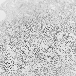 ABSTRACT LINES Risograph Print, Monochrome Fine Line Texture . Limited ...