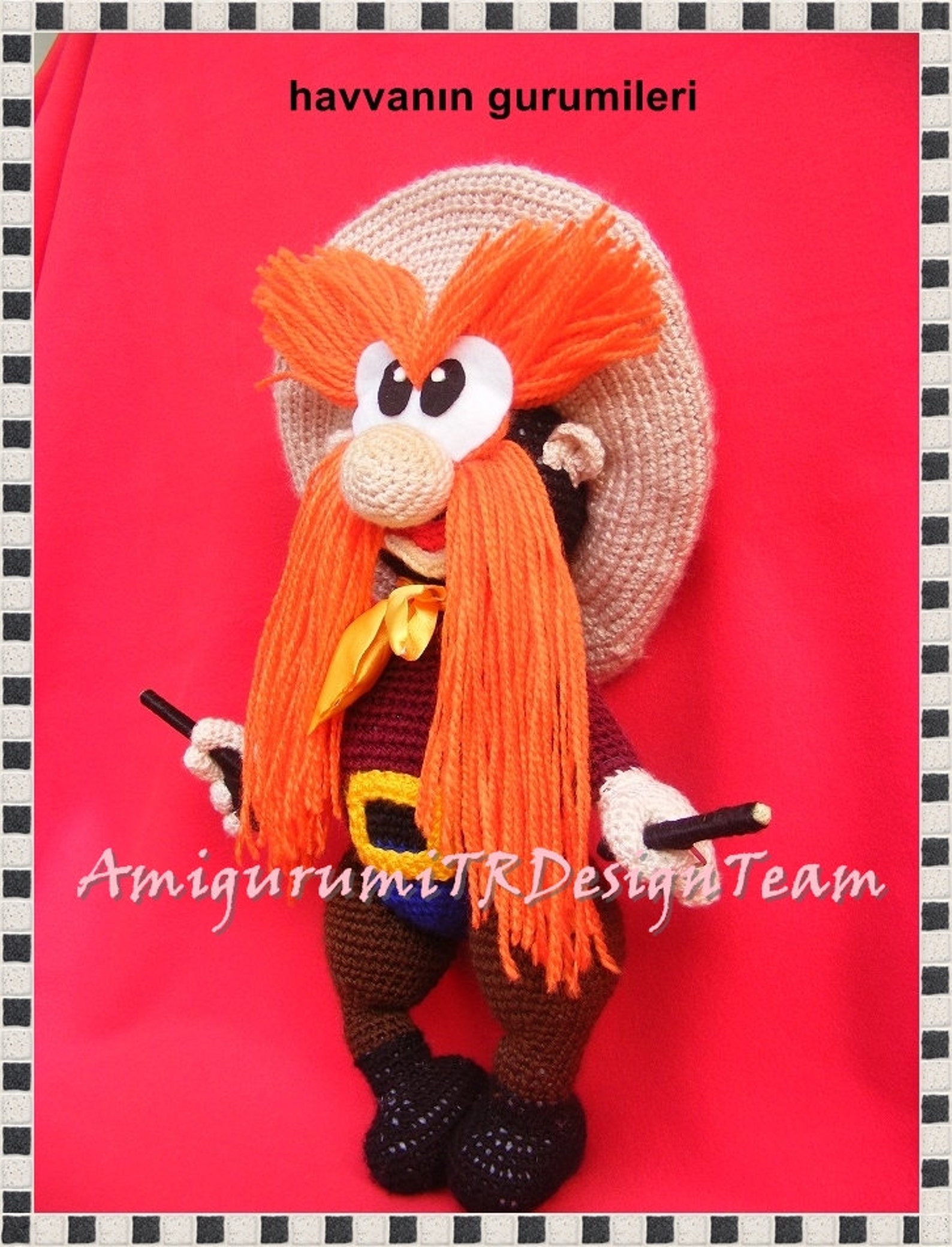 Yosemite Sam-amigurumitrdesignteam - Etsy