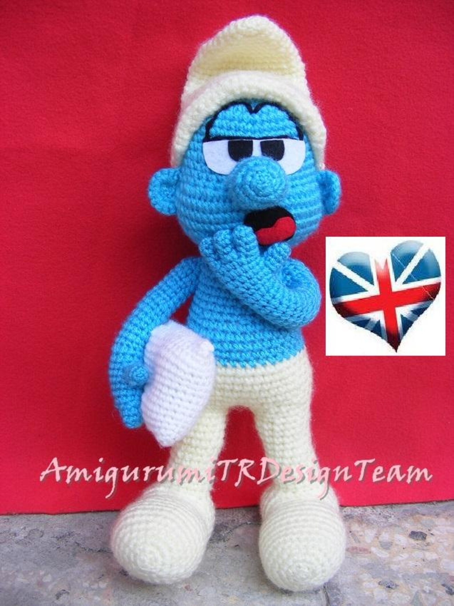 Lazy Smurf-amigurumitrdesignteam | Etsy