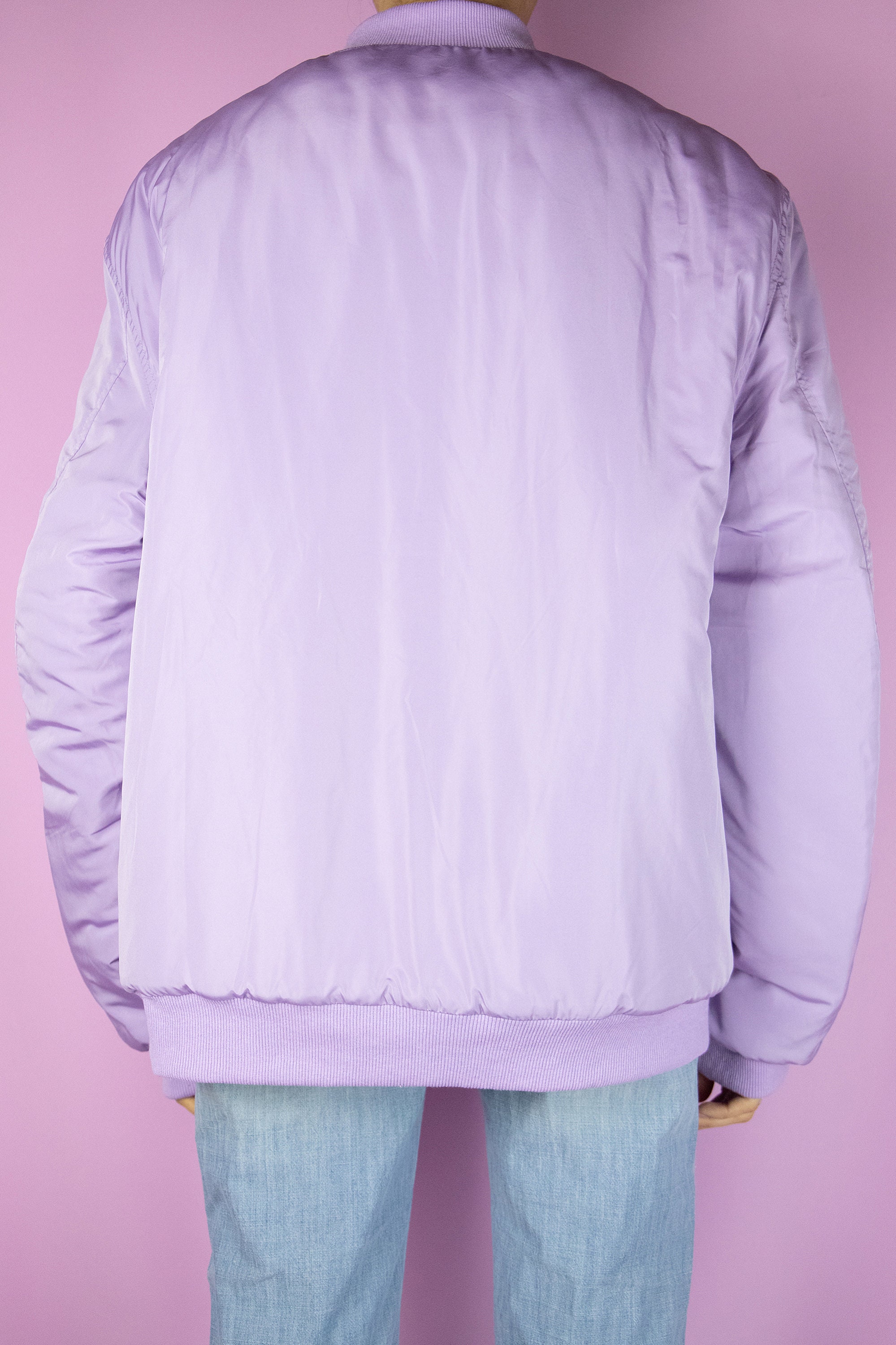 00s Y2K Lilac Bomber Jacket Pastel Purple Puffer Padded Coat - Etsy UK