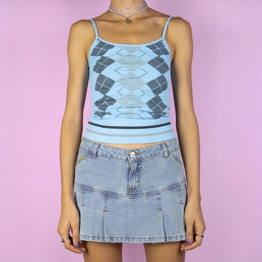 Vintage Argyle Cami Top Y2K 2000s Size Small - Etsy