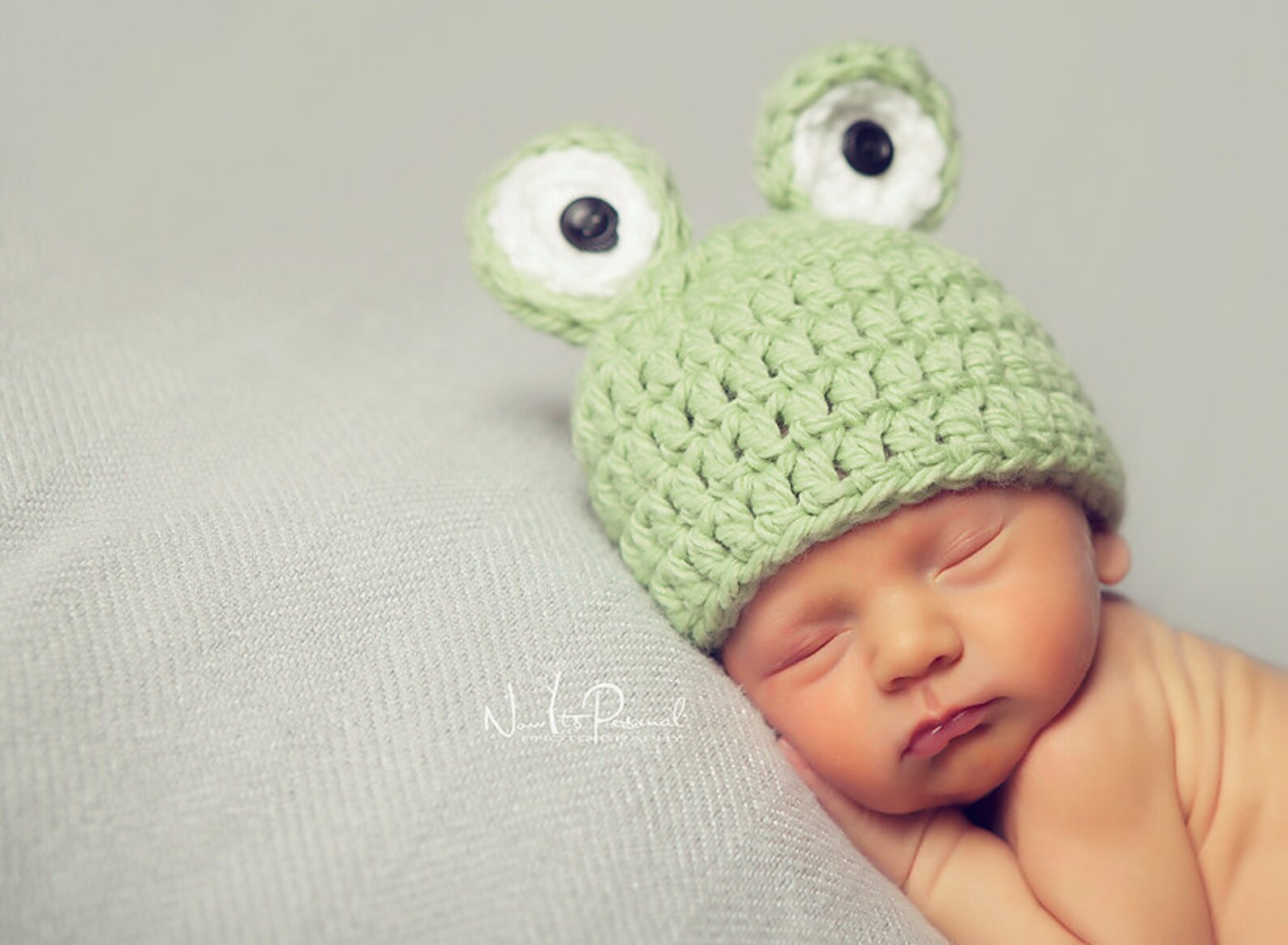 Hand Crochet Baby Hat Frog Chunky Photography/photo Prop - Etsy