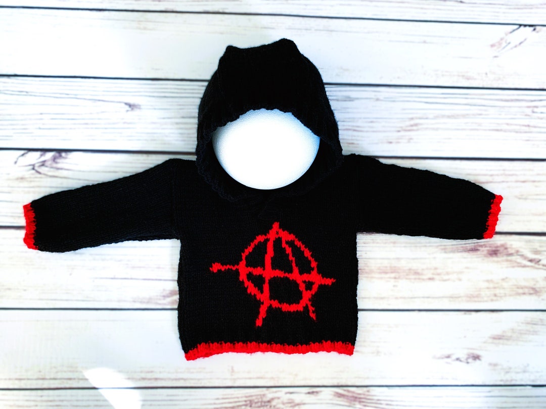 Baby Goth Hoodie Anarchy Punk Skull Jumper Sweater Clothes Hoody Boy ...