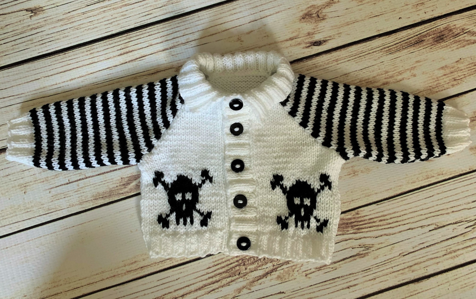 Baby Goth Knitted Skull Cardigan Jacket Sweater Black Punk Emo - Etsy