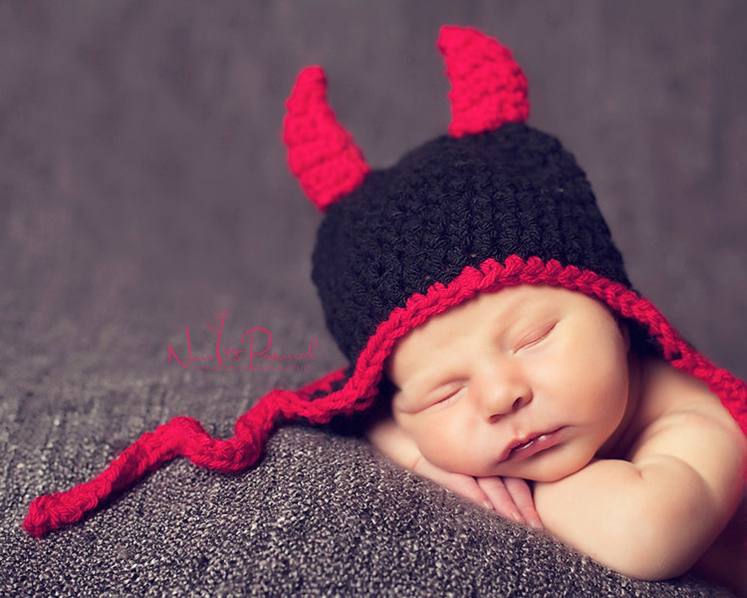 Baby Devil Hat Goth Punk Skull Cap Clothes Halloween Beanie Gothic ...