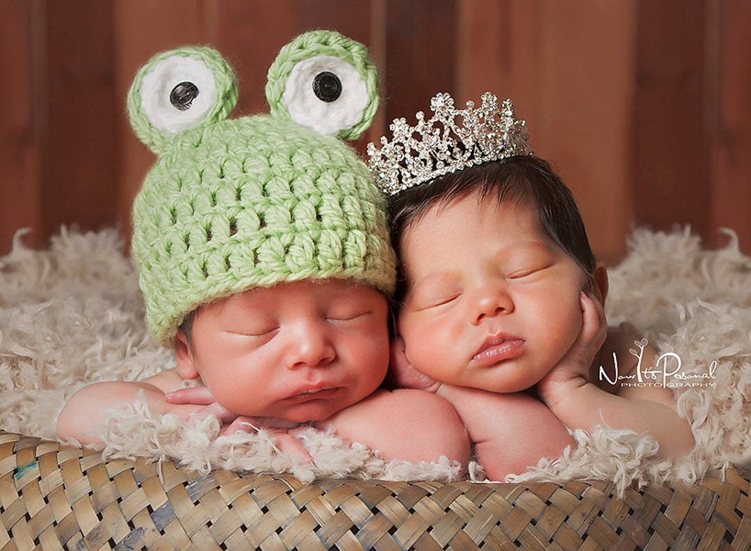 Hand Crochet Baby Hat Frog Chunky Photography/photo Prop - Etsy