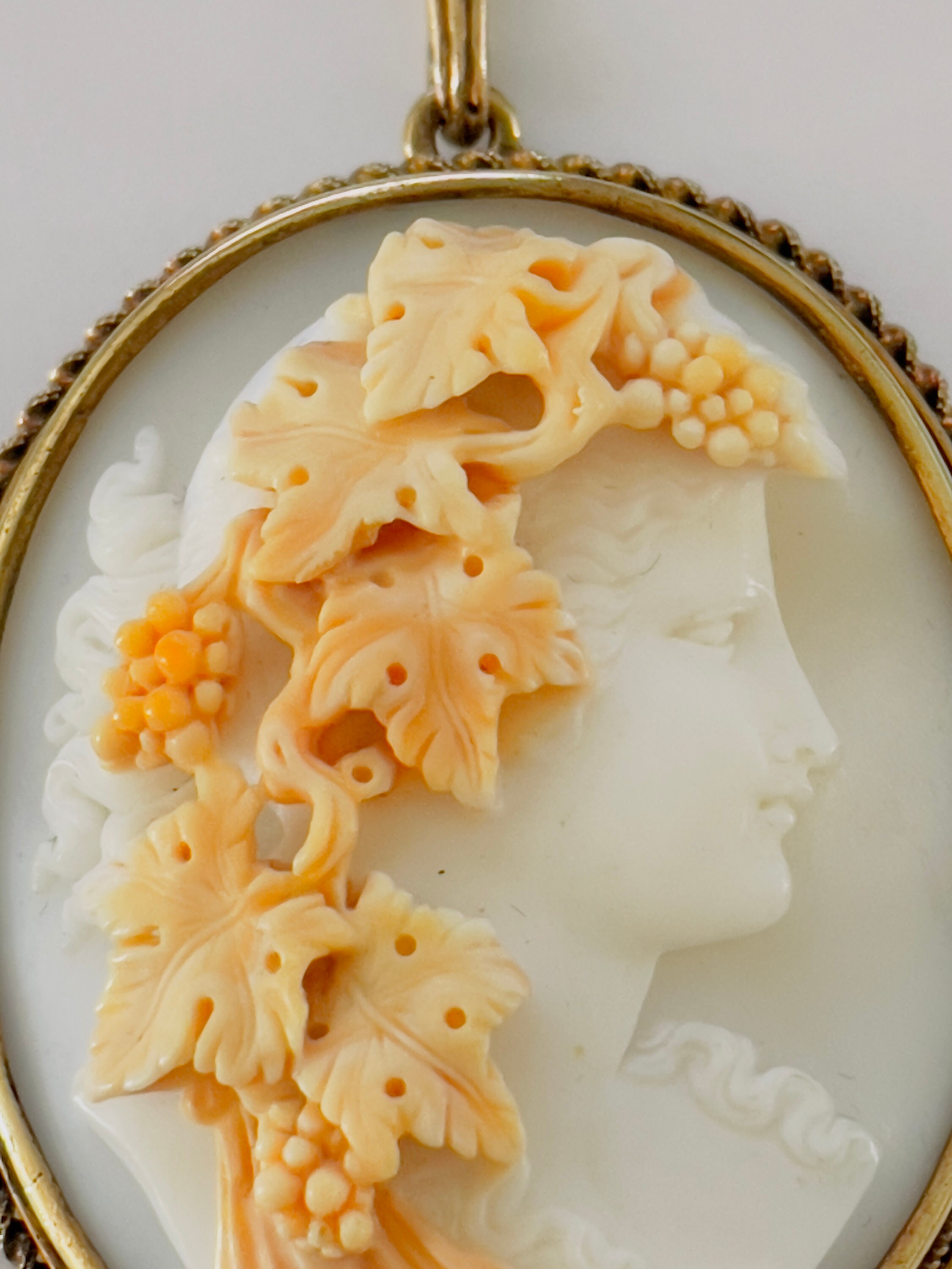 Cameo Antique Shell 1800s Italian Hand Carved Pendant Gold - Etsy