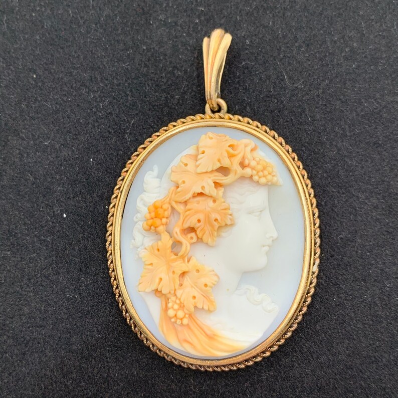 Cameo Antique Shell 1800s Italian Hand Carved Pendant Gold - Etsy