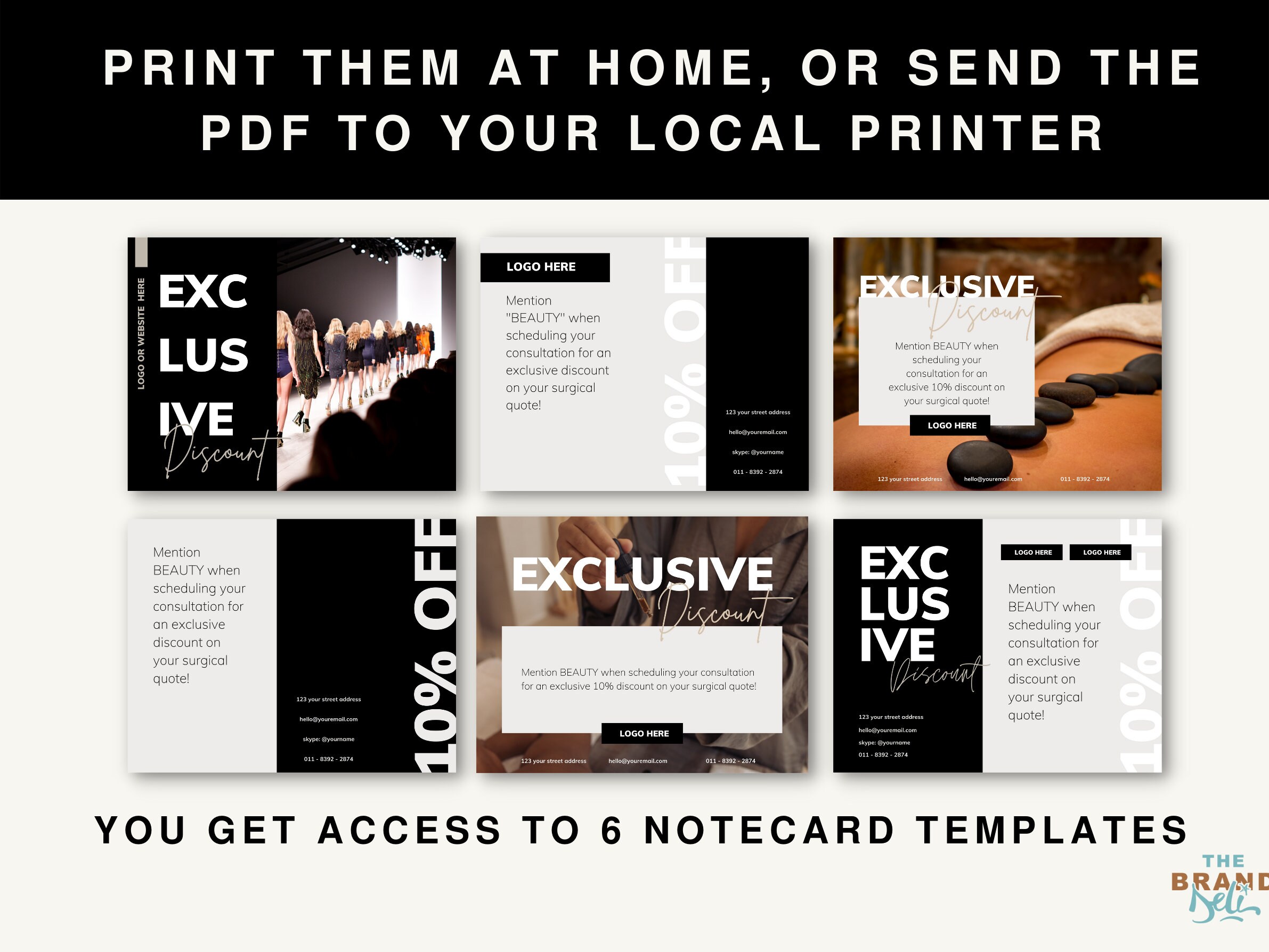 6 Modern Referral Postcard Template A6 Sized Minimal Consultant ...