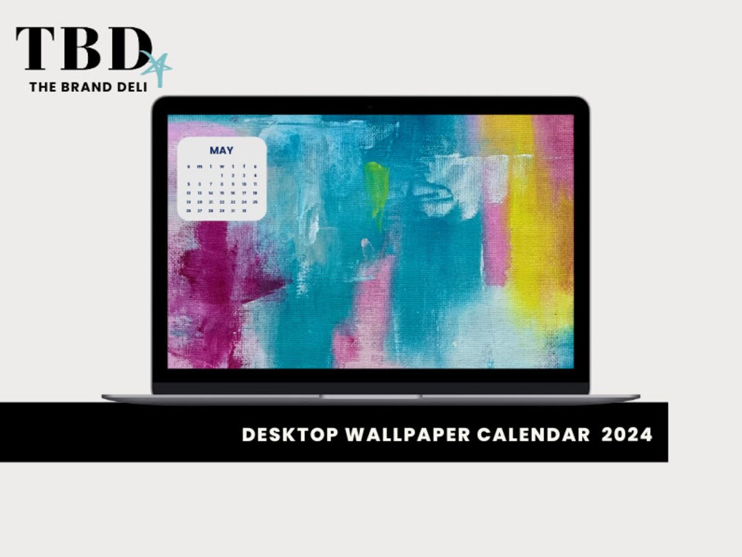 2024 Monthly Calendar Desktop Wallpaper, Set of 12 Computer Sized ...