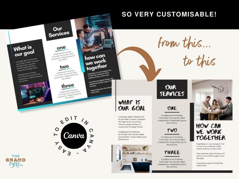 Modern Tech Firm Brochure Template: Professional Editable Canva Design ...