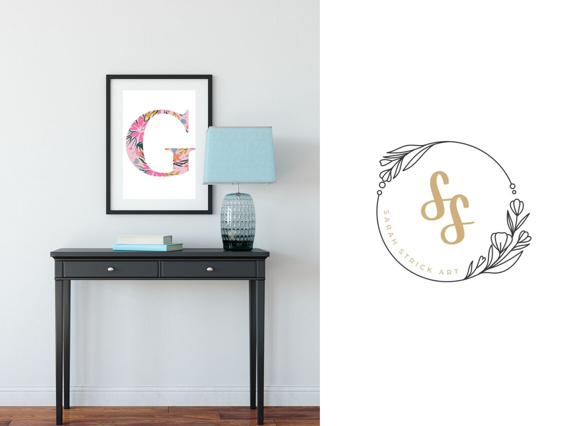 Letter G Printable Printable Letter Art Botanical Prints | Etsy