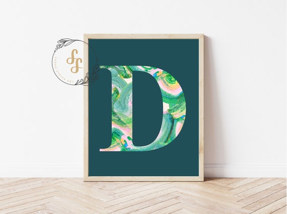Letter D Printable Printable Letter Art Abstract Prints | Etsy