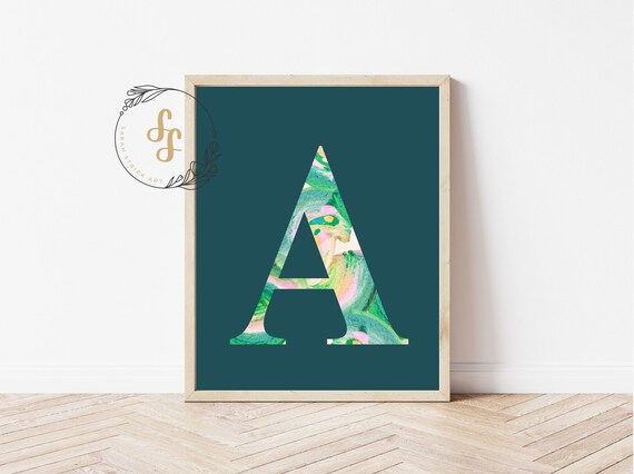 Letter A Printable Printable Letter Art Abstract Prints | Etsy