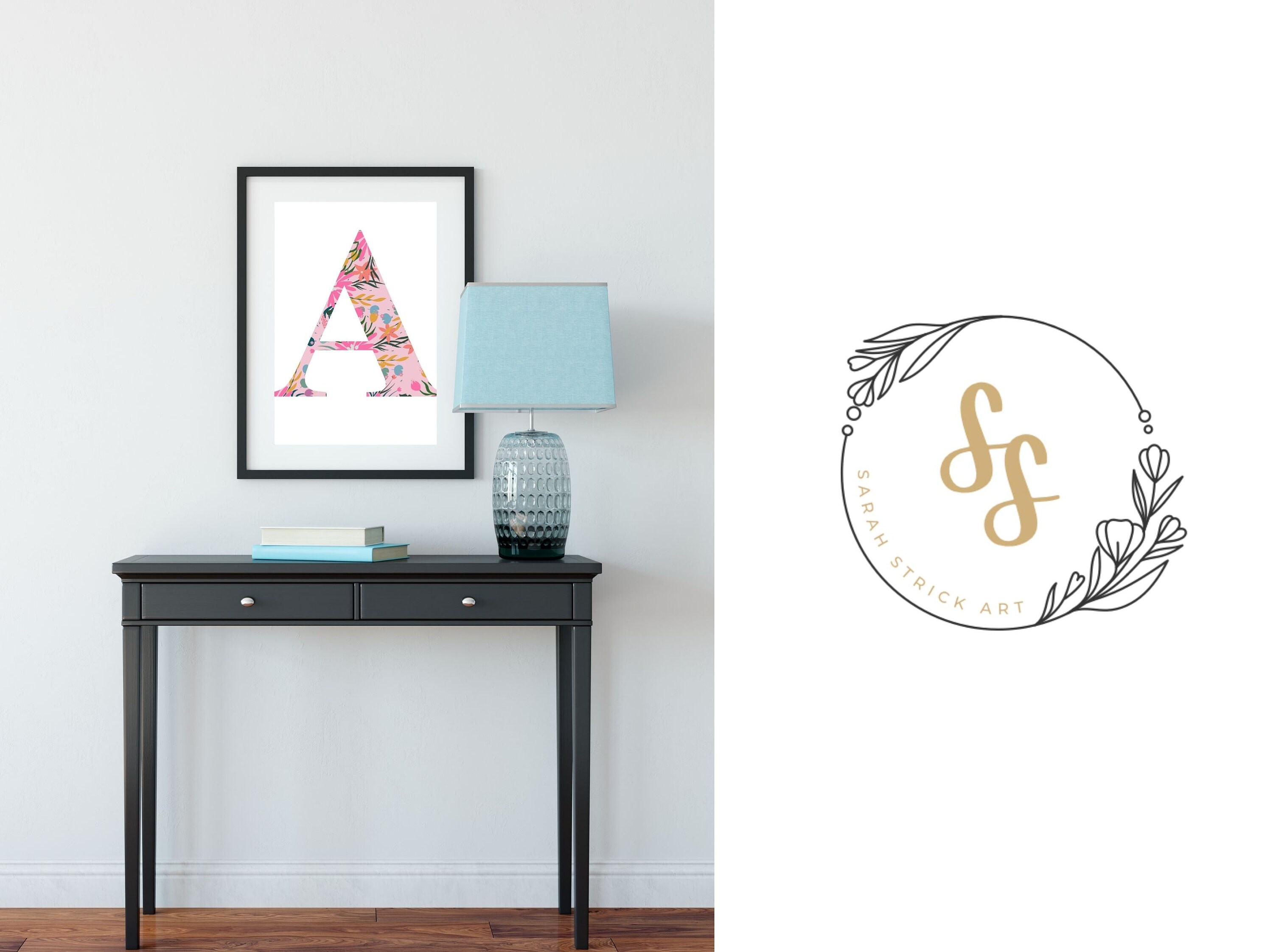 Letter A Printable, Printable Letter Art, Botanical Prints, Nursery ...