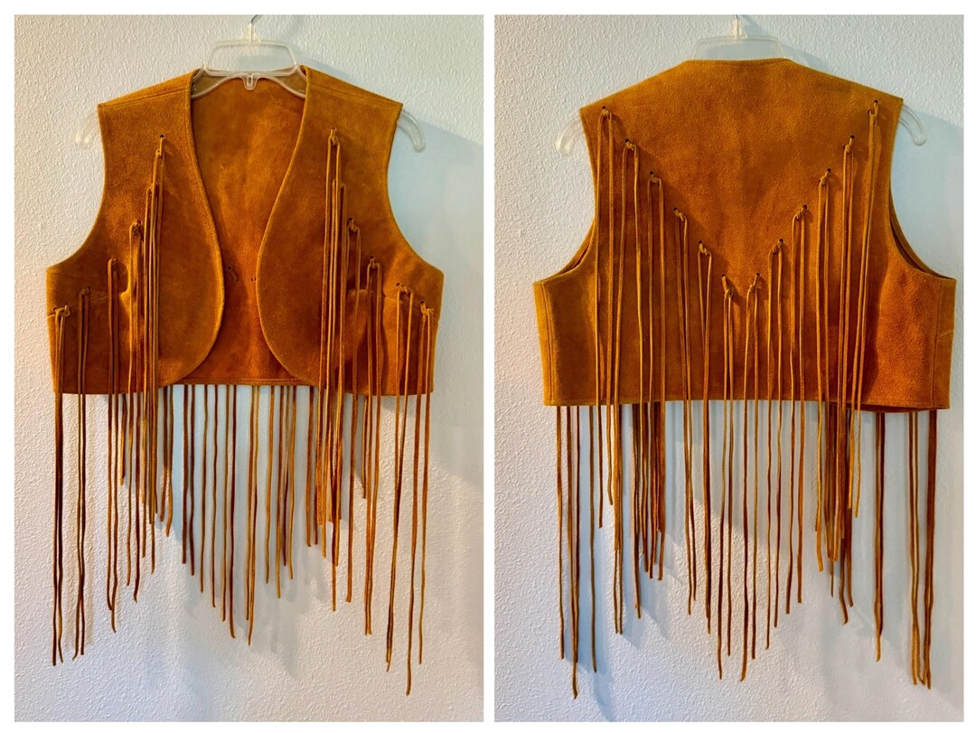 Original Late 1960's Vintage Vest ~ Rust Color, Suede, Fringed ...