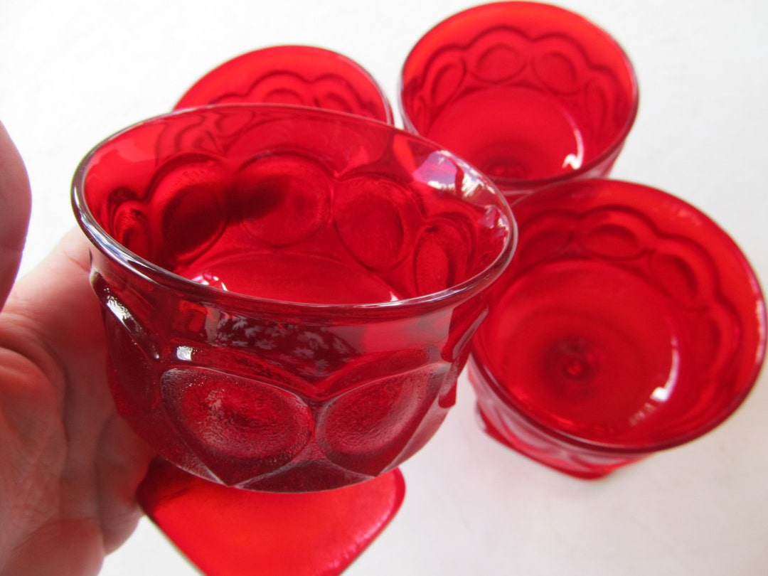 Spotlight Red Noritake Glasses Set of 4 - Etsy