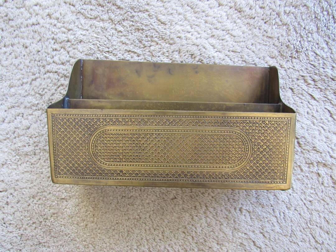 Vintage East Indian Brass Letter Holder - Etsy