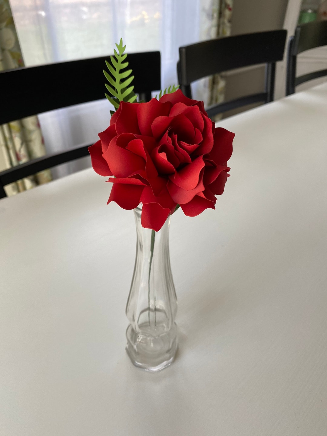 Single Stem Red Rose - Etsy