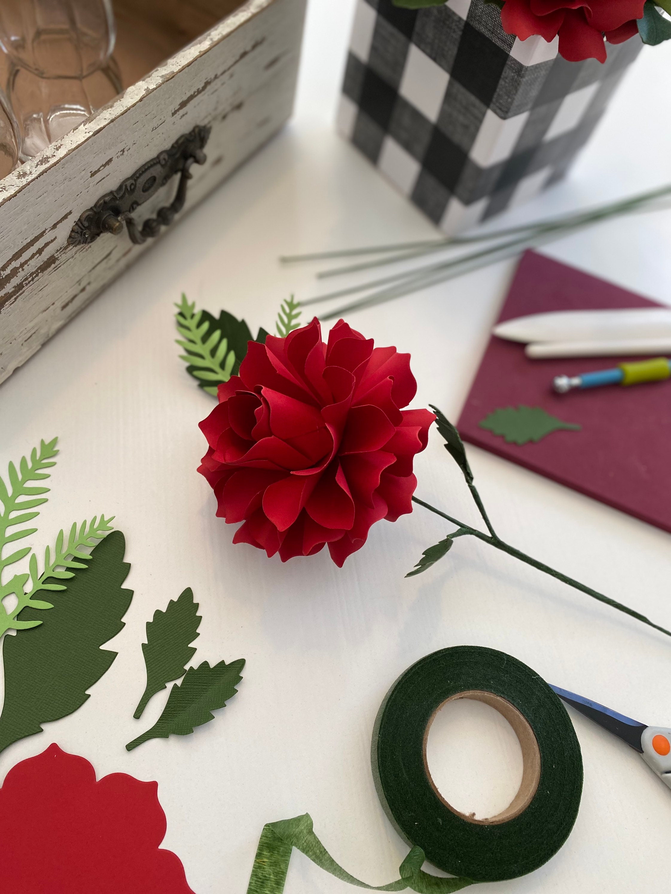 Single Stem Red Rose - Etsy