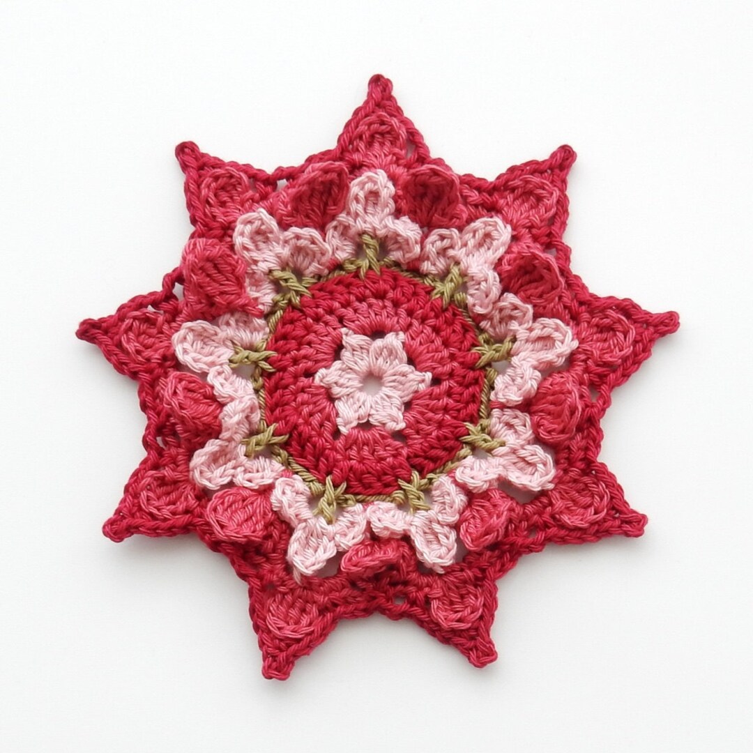 Crochet Coaster PATTERN Flower Patch - ADVANCED Level Coasters ...
