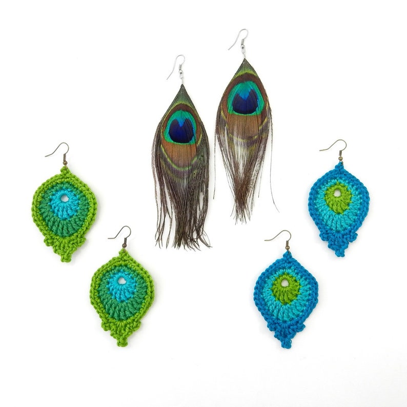 Crochet Motif PATTERN: Peacock Eye Feather PHOTO TUTORIAL - Etsy