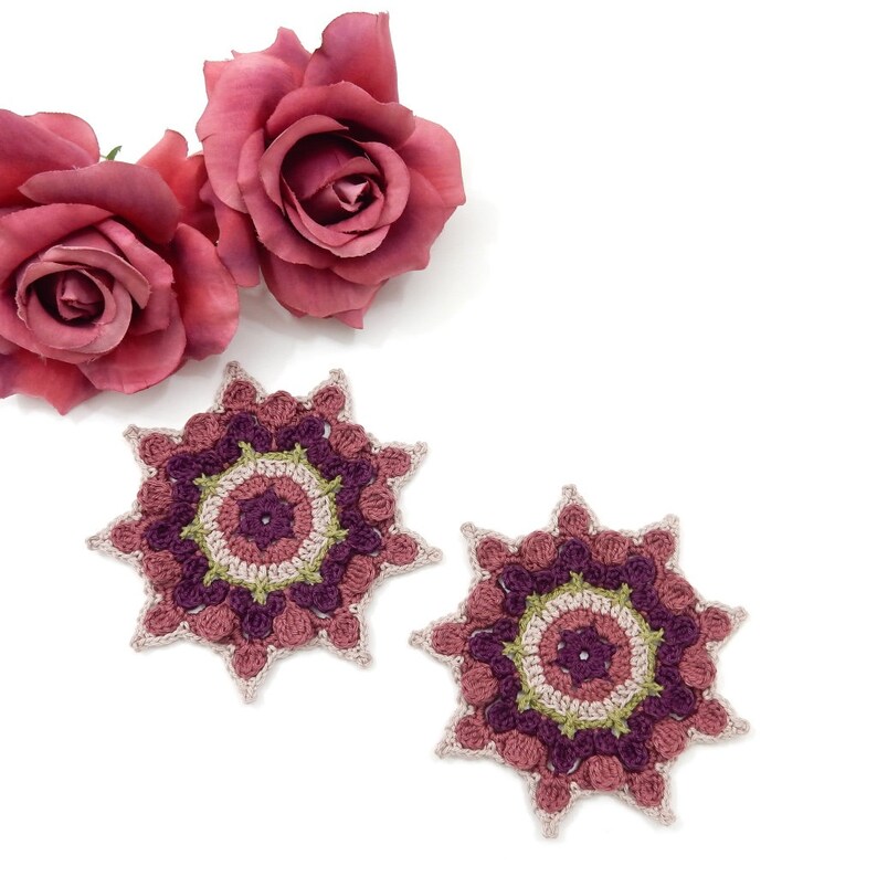Crochet Coaster PATTERN Flower Patch ADVANCED Level Coasters - Etsy