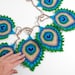 Crochet PATTERN Peacock Feather "nemali" Motif, Coaster and Garland ...