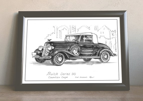 Car Gifts for Men Pencil Drawing Digital Print. - Etsy
