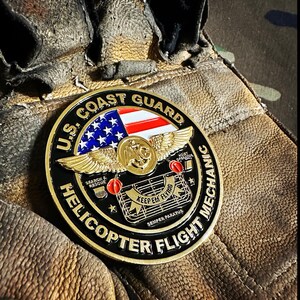 Coast Guard Helicopter Flight Mechanic Challenge Coin - Etsy