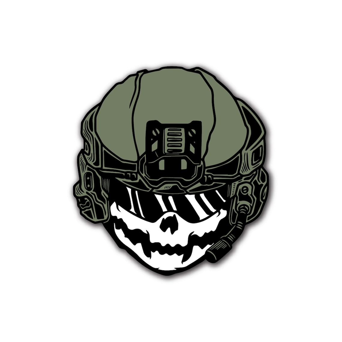 Aircrew Skull Helmet Sticker - Etsy