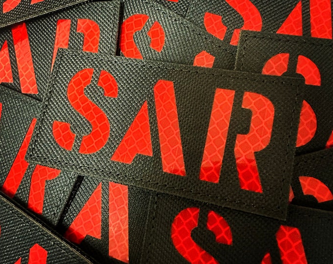 Reflective SAR Patch Black/red (hook/loop Backing) - Etsy