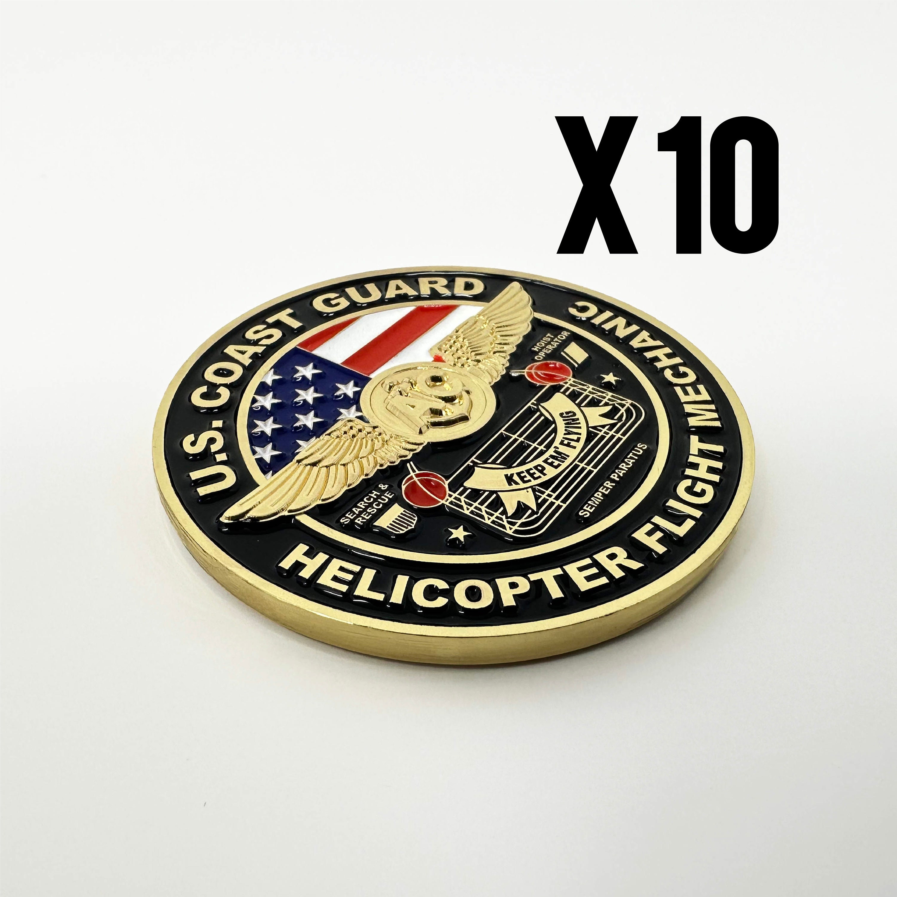 10 Coast Guard Helicopter Flight Mechanic Challenge Coins - Etsy